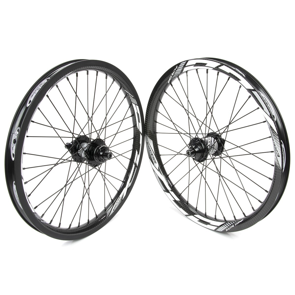 EXCESS XLC-3 20 x 1.50/1.75 Carbon Wheel Set 406x32 (Black-White)