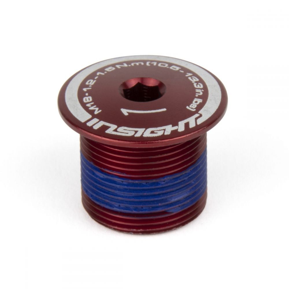 INSIGHT Alloy Crank Bolt M18x18.9x1.0 (Red)