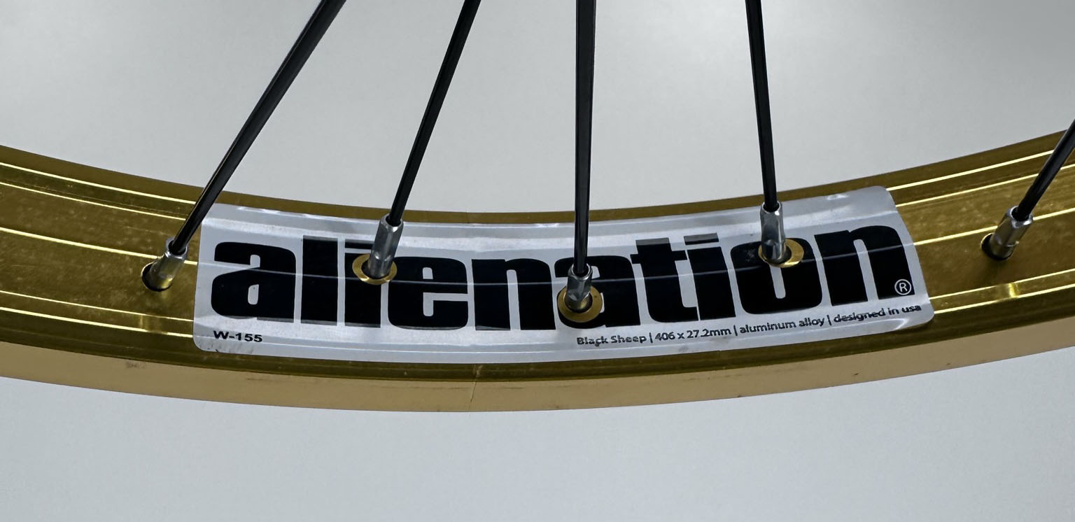 Garage Sale-BMX 20" Rear Wheel Alienation Rim-Mission 14mm 9T Hub (Gold)