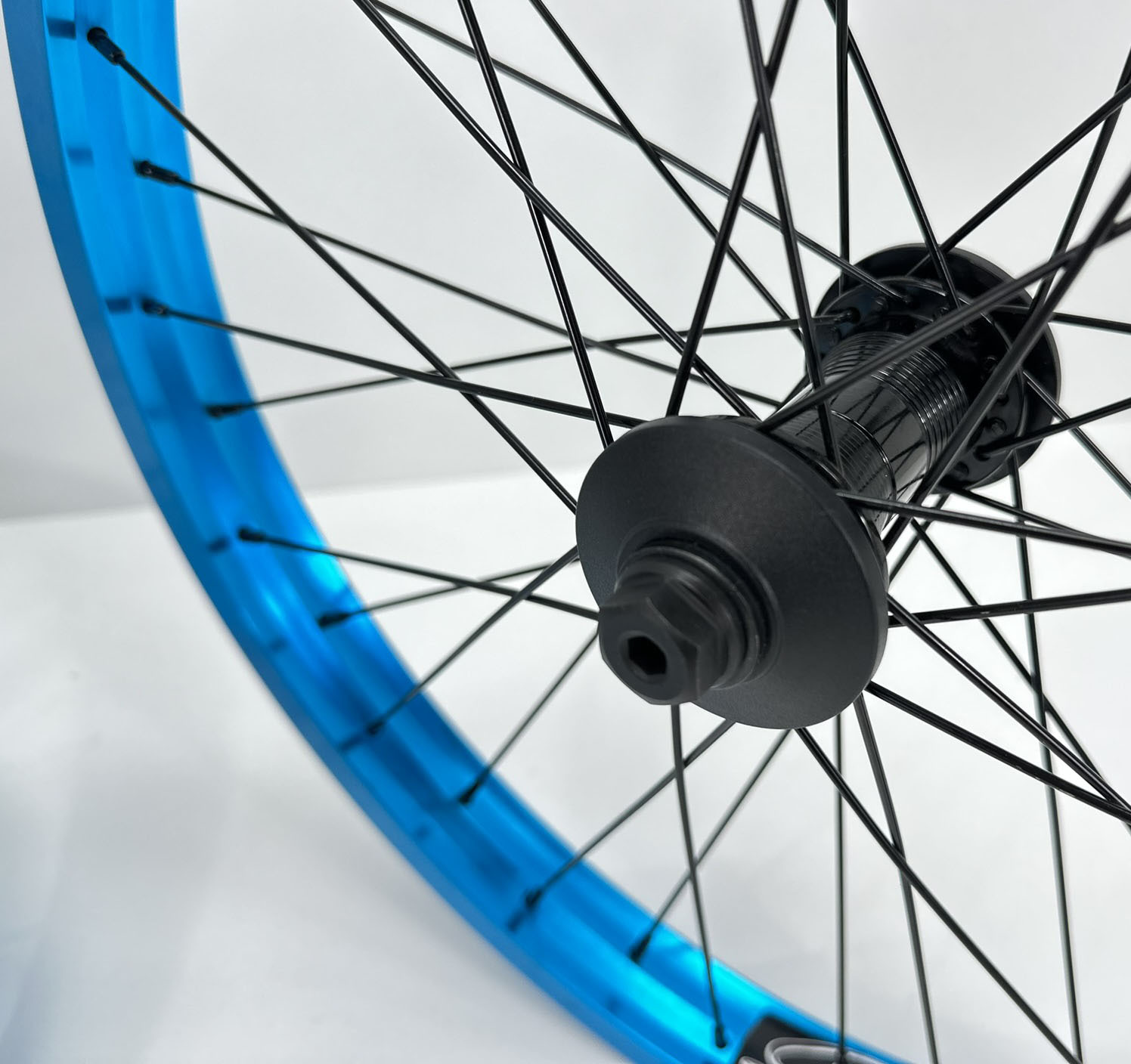 Garage Sale-BMX 20" Rear Wheel Set Alienation Rims & Hubs RHD (Blue)