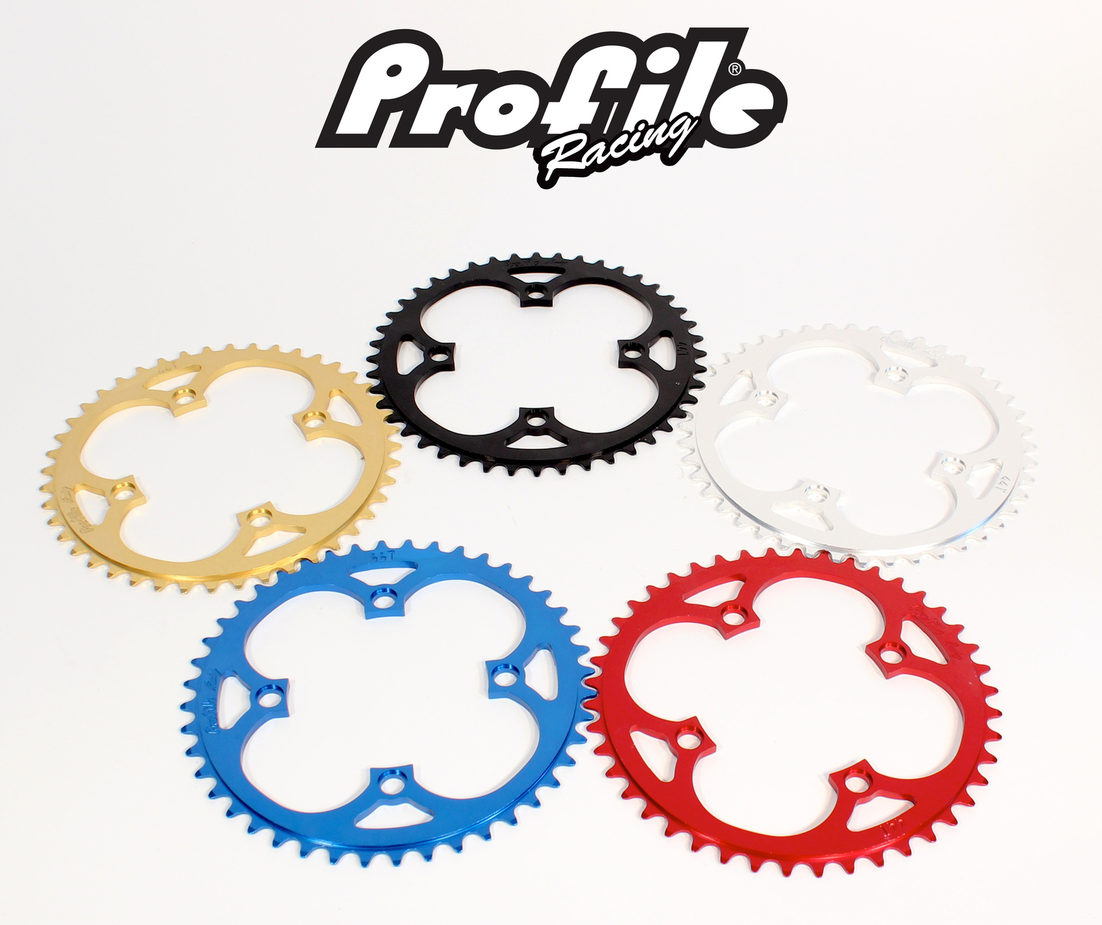 Profile 104 bcd 4 Bolt Chainring 47T (Silver) - Profile Racing