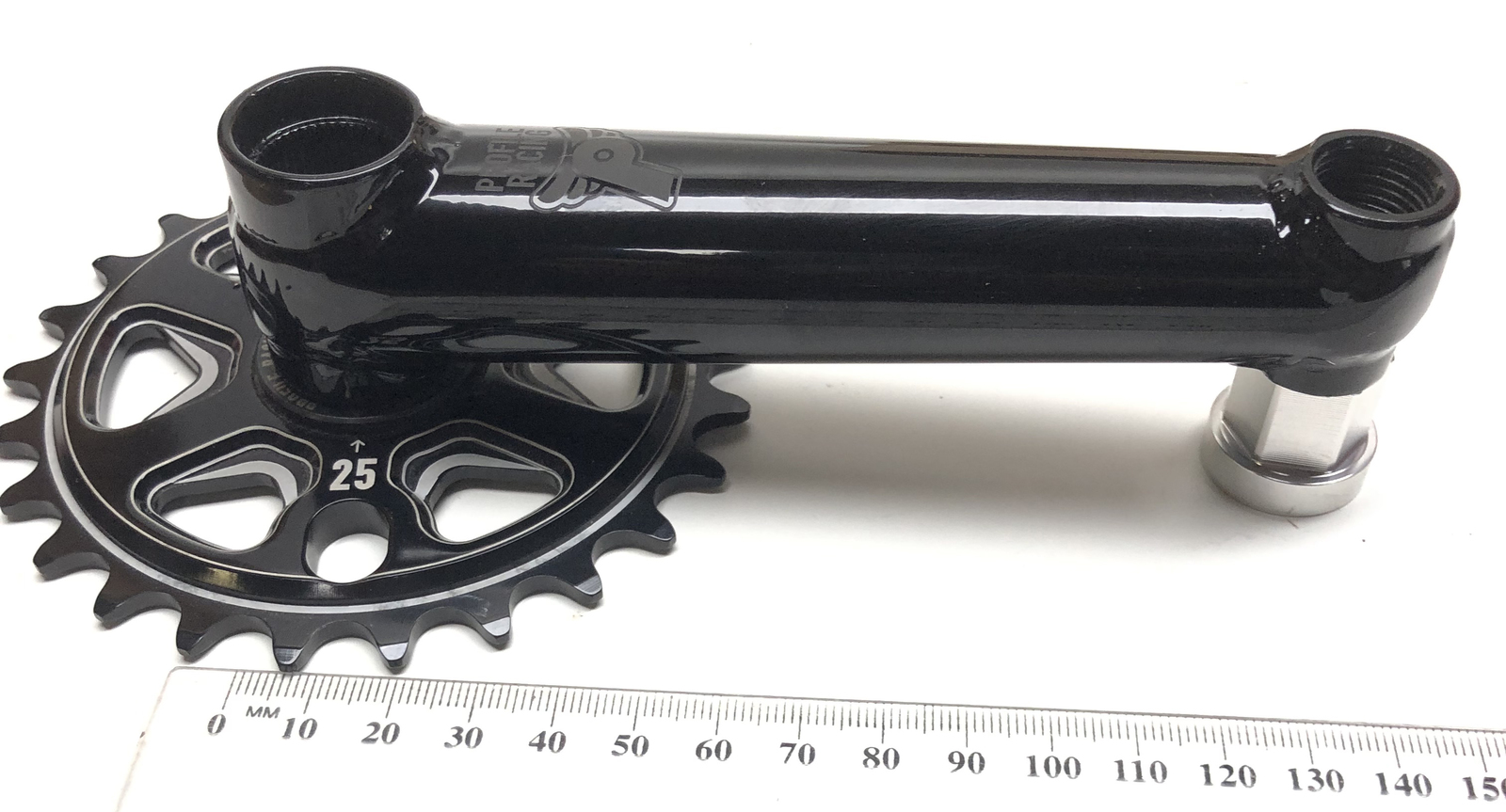 Profile Race Cranks Bossless 125mm (Black) Cromo 3 Piece Crankset