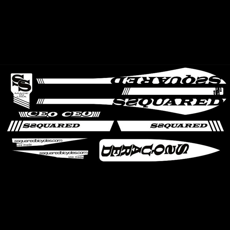 SSQUARED CEO V-2 Frame Sticker Color (CUSTOM ORDER) - SSQUARED BMX