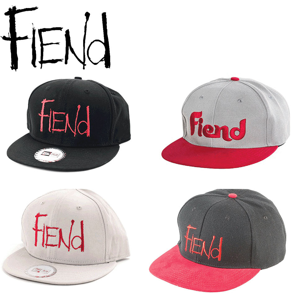 FIEND Logo Snap-Back Hat (Black/Red) - FIEND BMX