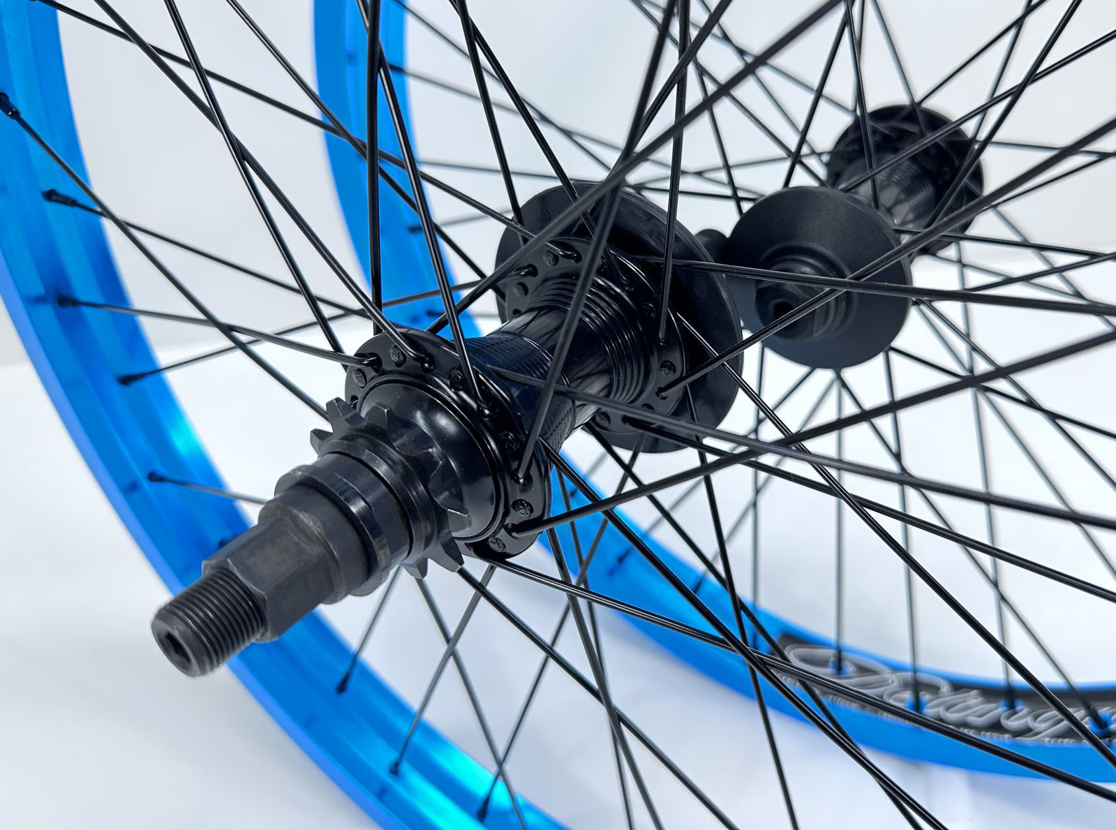 Garage Sale-BMX 20" Rear Wheel Set Alienation Rims & Hubs RHD (Blue)