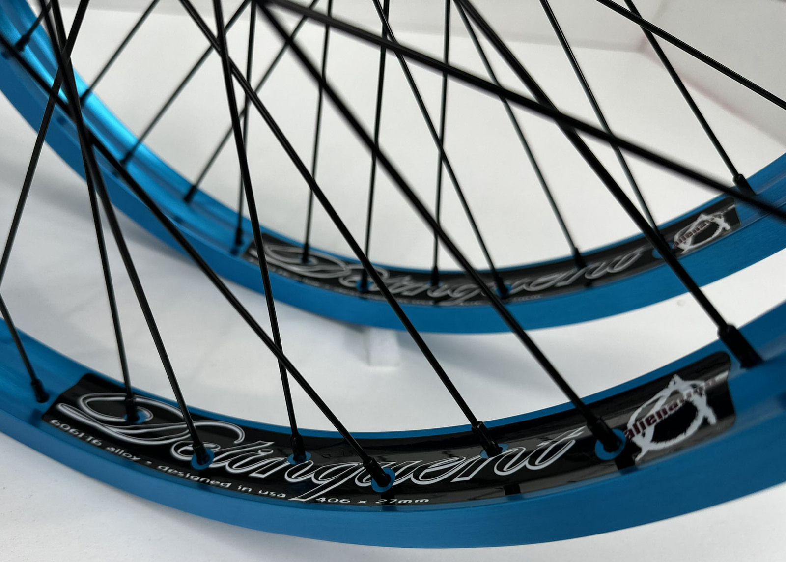 Garage Sale-BMX 20" Rear Wheel Set Alienation Rims & Hubs RHD (Blue)