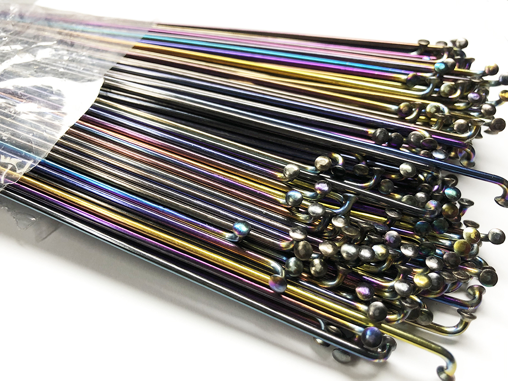 Stainless Steel Spokes-Cut to Size (Oil Slick) - ECIBMX