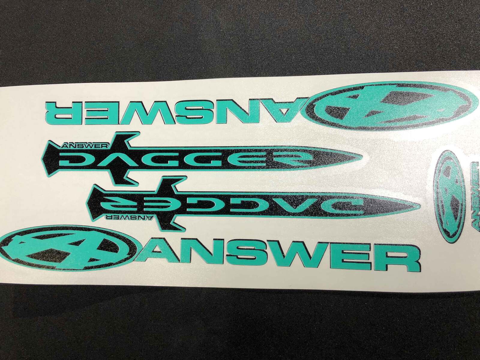 ANSWER Dagger Fork Leg Sticker 20 Expert-Pro (Teal) - Answer BMX