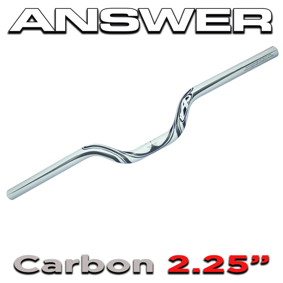 ANSWER Carbon Micro Bars 2.25" X 23.5" wide (White) - Answer BMX