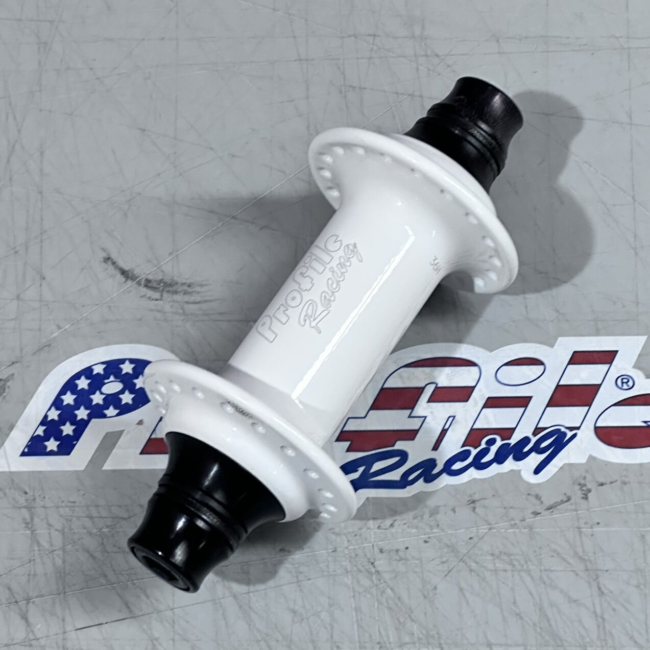Profile Elite Hub Front 36H (White)
